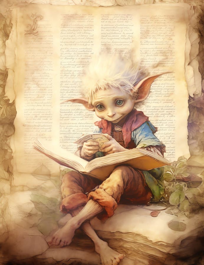 Goblin & Elf Fantasy Old Paper, Junk Journal Digital Paper Stock ...
