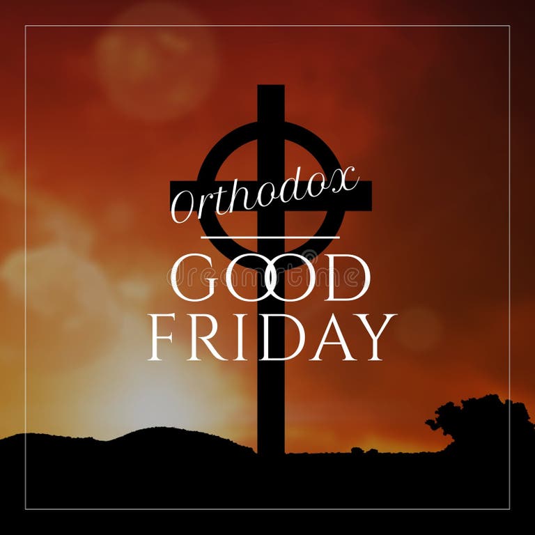 Image of Good Friday Text Over Landscape and Cross Stock Photo - Image ...