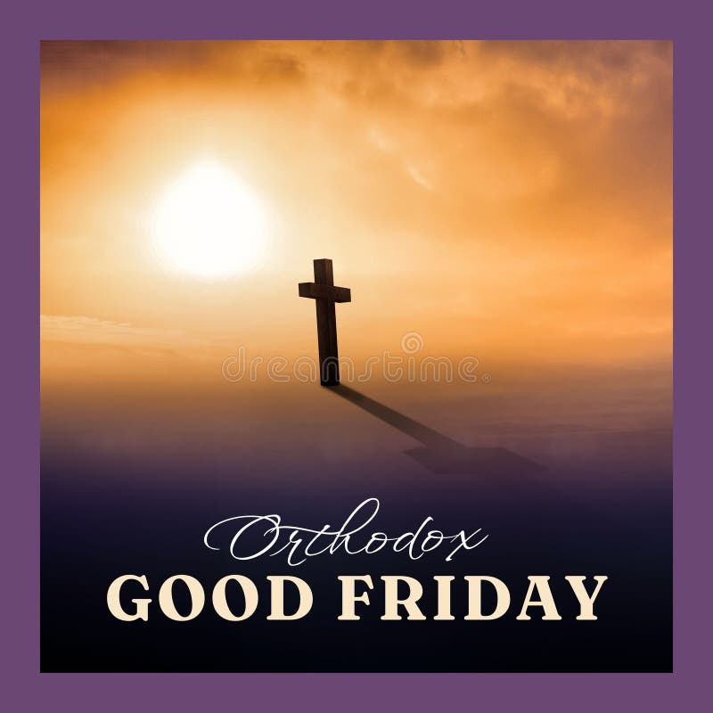 Image of Good Friday Text Over Landscape with Sun and Cross Stock Image ...