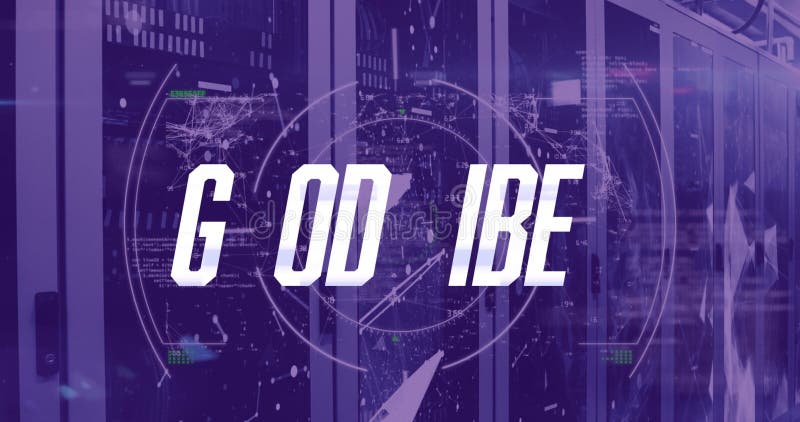 Image of Good Vibes Text with Network of Connections and Data ...