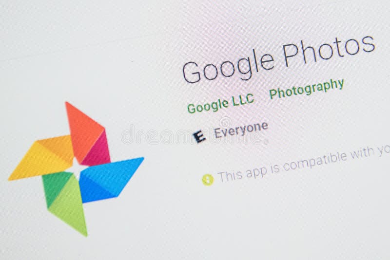 Google Photos App Icon. Selective Focus. Editorial Stock Photo - Image ...