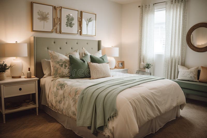 Image of a Gorgeous and Luxurious Bedroom. Has an Interesting ...