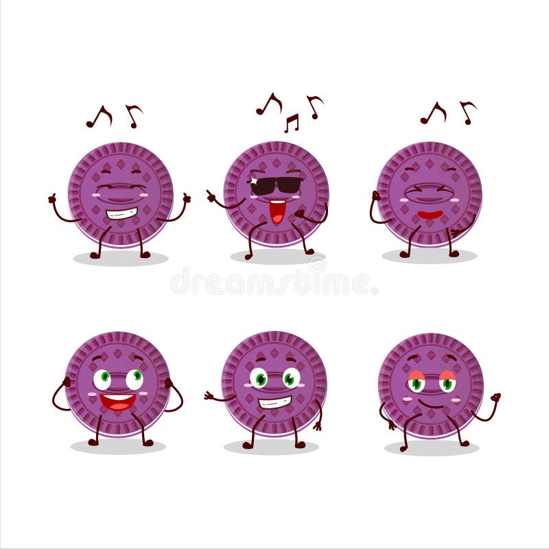 An Image of Grapes Biscuit Dancer Cartoon Character Enjoying the Music ...
