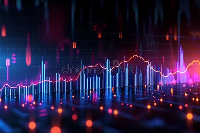 Image of a Graph Chart with a Sleek, Dynamic Line Stock Illustration ...