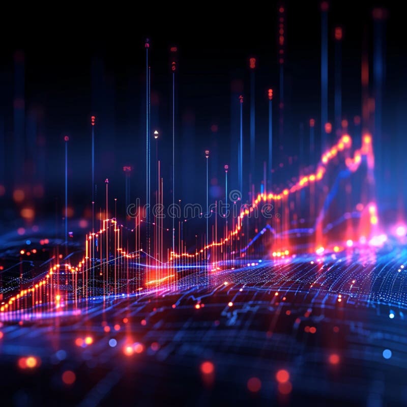 Image of a Graph Chart with a Sleek, Dynamic Line Stock Illustration ...