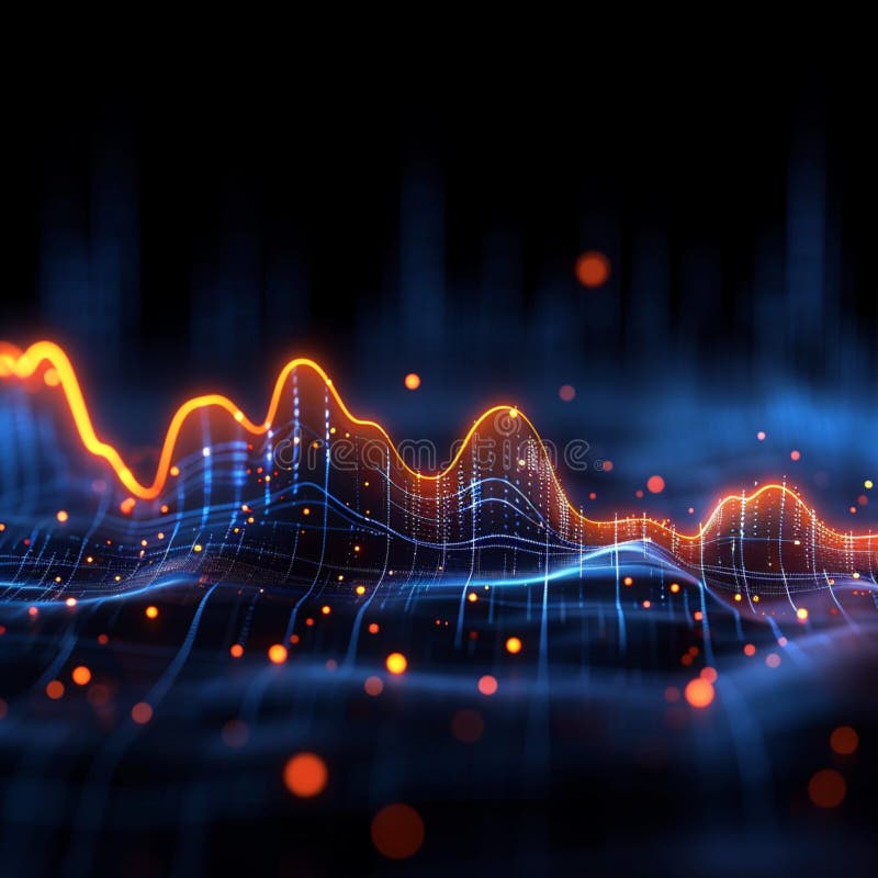 Image of a Graph Chart with a Sleek, Dynamic Line Stock Illustration ...