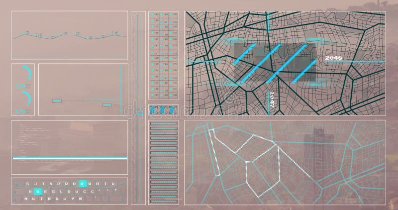 Image Of Graph Loading Circles Bars Navigation Pattern And Computer