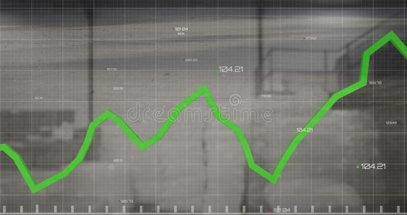 Image of Graph with Multiple Changing Numbers Over Empty Office in ...