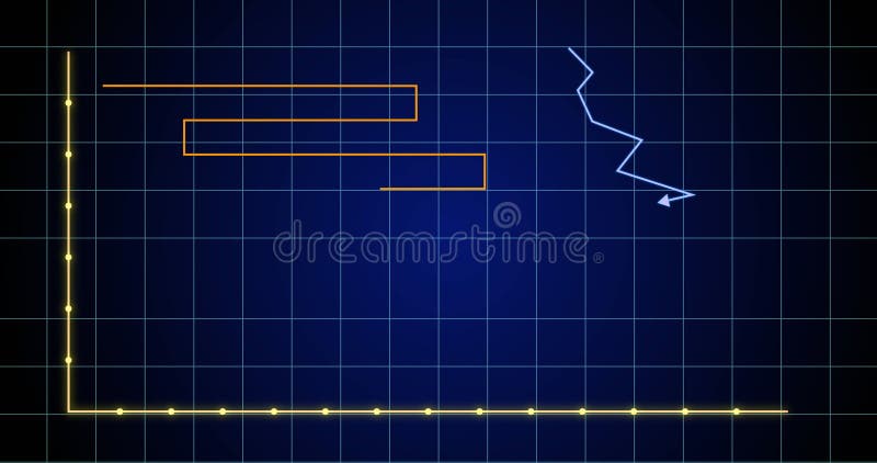 Image of Graph on Navy Background Stock Illustration - Illustration of ...