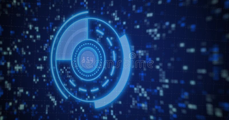 Image of Graph Over Scope Scanning with Data Processing and Moving Columns Stock Image - Image ...