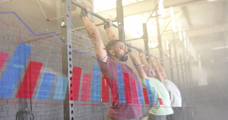 Image of Graph Processing Data Over Diverse Male Group Training on Pull ...