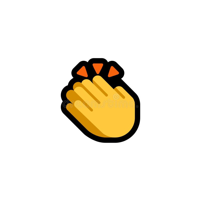 Animated Clapping Hands Emoji Icon Stock Illustration - Illustration of ...
