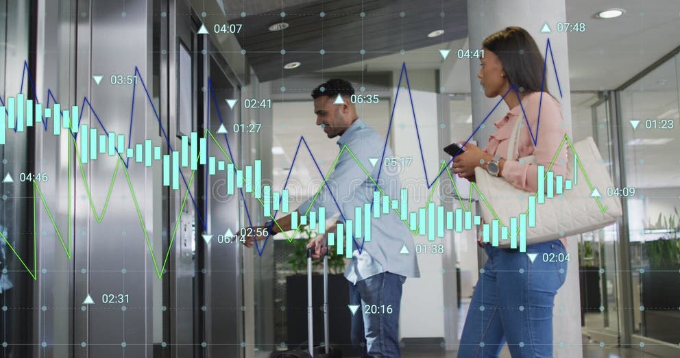 Image of Graphs with Changing Numbers, Diverse Coworkers Waiting for ...