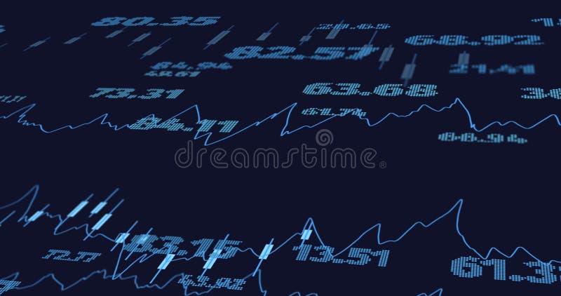 Image of Graphs and Changing Numbers Over Black Background Stock ...