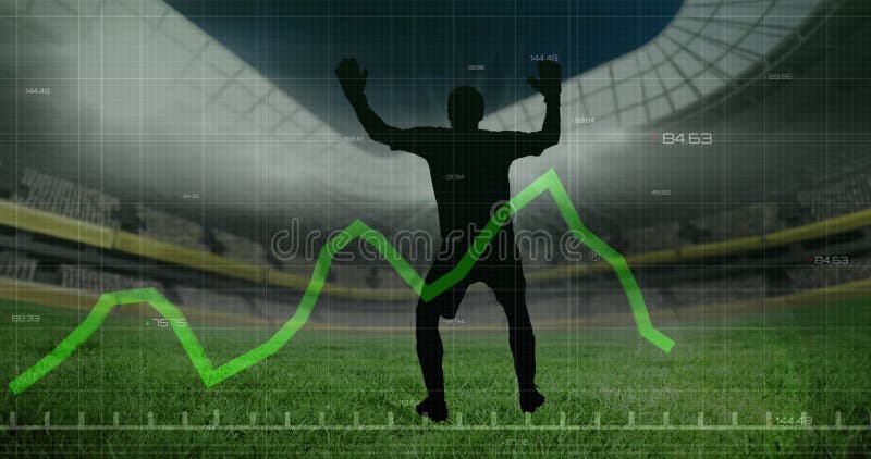 Image of Graphs and Data Processing with Footballers Over Sports ...