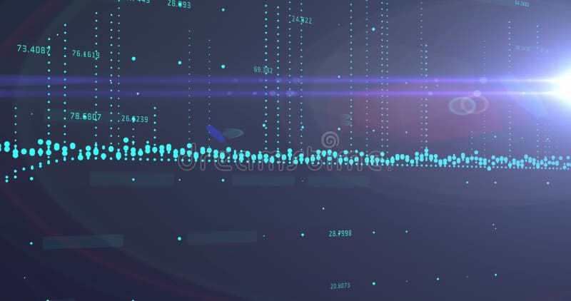 Image of Graphs, Increasing Numbers and Lens Flare Against Abstract ...