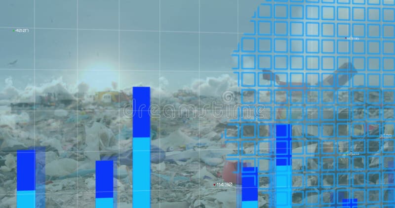 Image of Graphs and Map Over Sun in Clouds and Low Angle View of ...