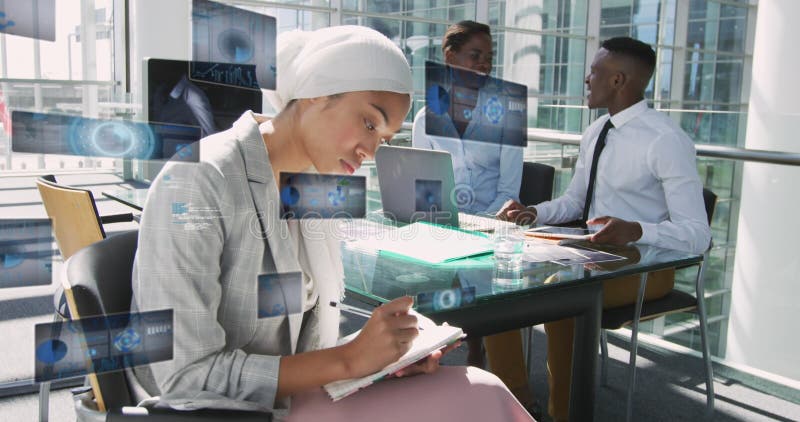 Image of Graphs, Radars and Computer Language, Diverse Coworkers ...