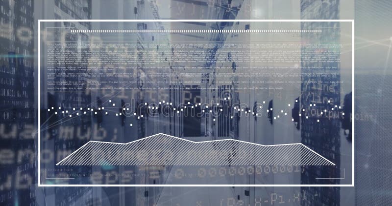Image of Graphs in Rectangle and Computer Language Over Server Room Stock Photo - Image of ...
