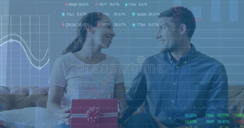 Image of Graphs and Trading Boards, Diverse Man Surprising Woman by ...