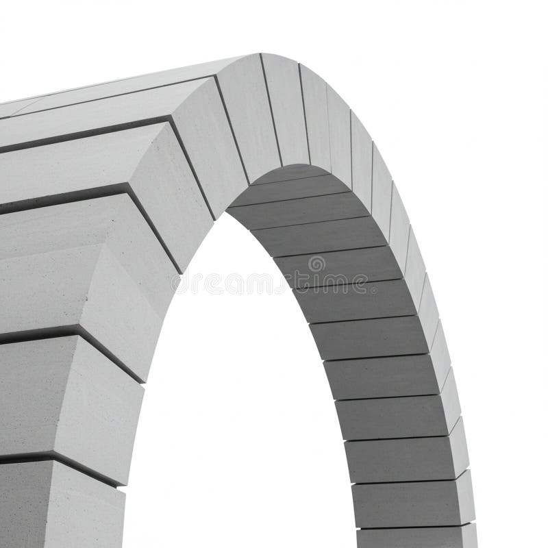 An Image of a Gray Stone Arch Constructed with Rectangular Blocks ...