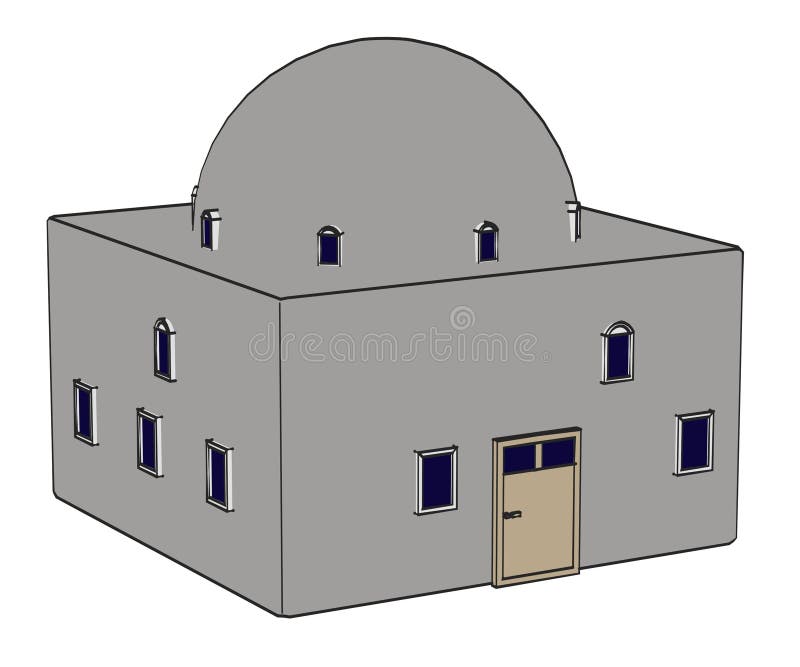 Greek house stock illustration. Illustration of cartoon - 13957760