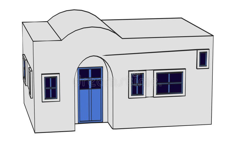 Greek house stock illustration. Illustration of architecture - 13957760