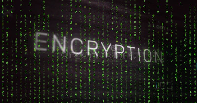 The Image is of Green Binary Coding Data Processing Over a Transparent Background Stock ...