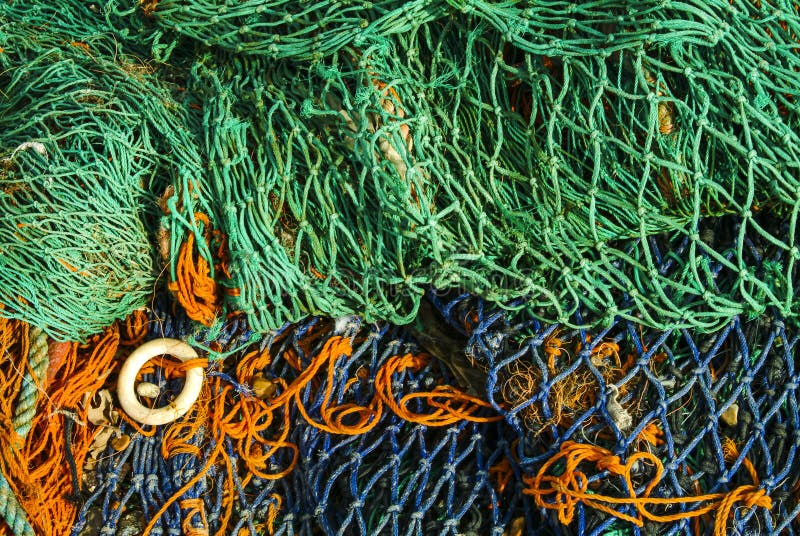 Close-up Study of Multic-oloured Fish Nets Stock Image - Image of ...