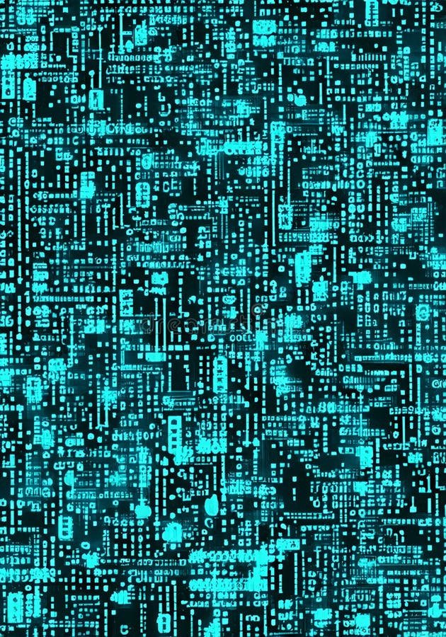 An Image of Green and Blue Pixels on Black Background with Text Reading ...