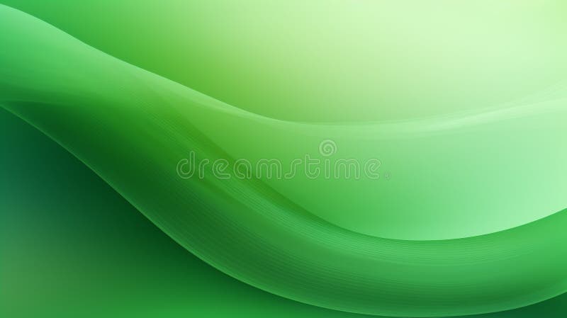 The Image is a Green Gradient Background with Two Light Green Curved ...