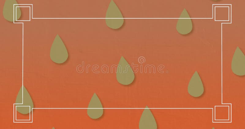 Image of Green Pattern Moving on Seamless Loop on Orange Background ...