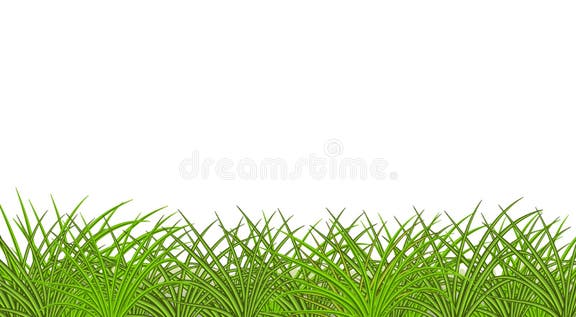 Image of Green Realistic Grass. Profile View. Lawn. Illustration Stock ...