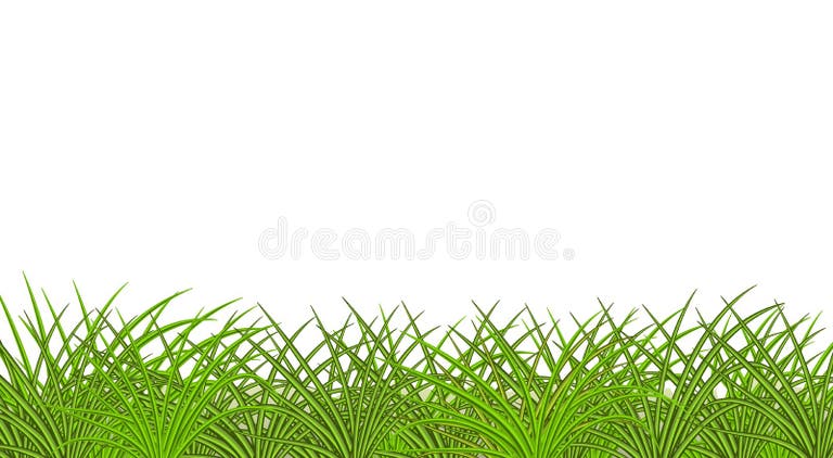 Image of Green Realistic Grass. Profile View. Lawn. Illustration Stock ...