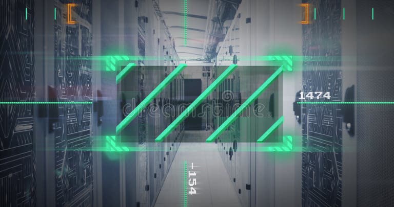 Image of Green Scanner and Data Processing Over Microprocessor ...