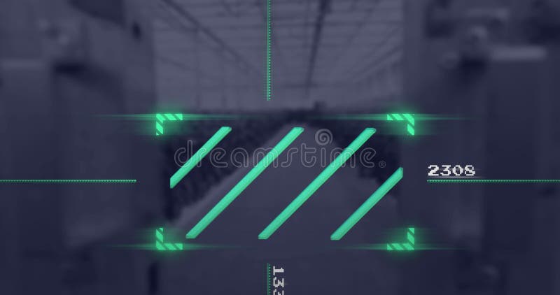 Image of Green Scanner Scanning Against Empty Office Stock Illustration ...