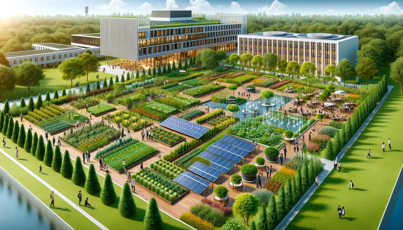 Image of Green Space on a University Campus, with Integrated ... Image of Green Space on a University Campus, with Integrated ...