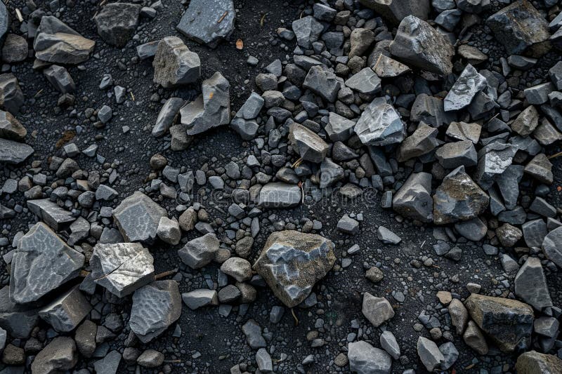 Image of Grey Asphalt Rock Ground Debris. Texture for Background Usage ...