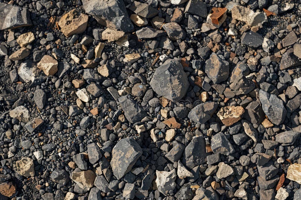 Image of Grey Asphalt Rock Ground Debris. Texture for Background Usage ...