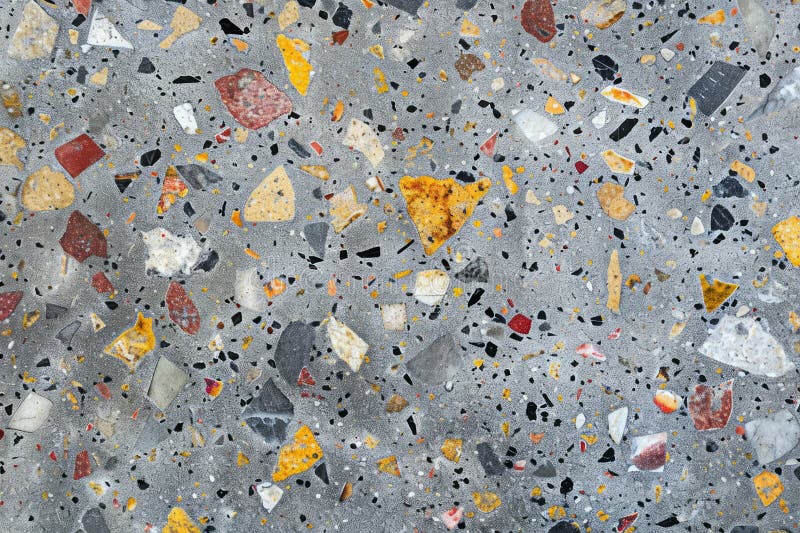 Image of Grey Terrazzo Pattern on Floor Surface. Texture for Background ...