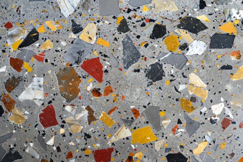 Image of Grey Terrazzo Pattern on Floor Surface. Texture for Background ...