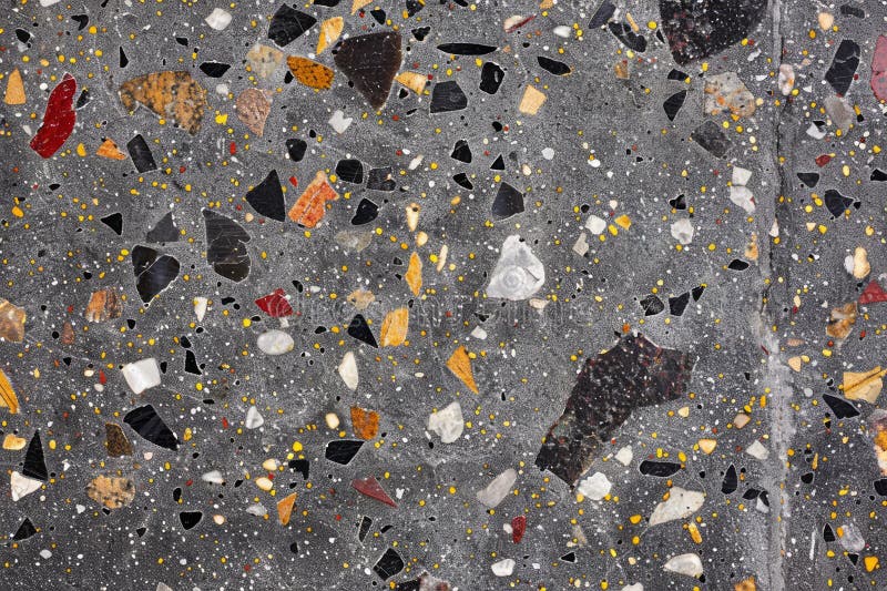 Image of Grey Terrazzo Pattern on Floor Surface. Texture for Background ...