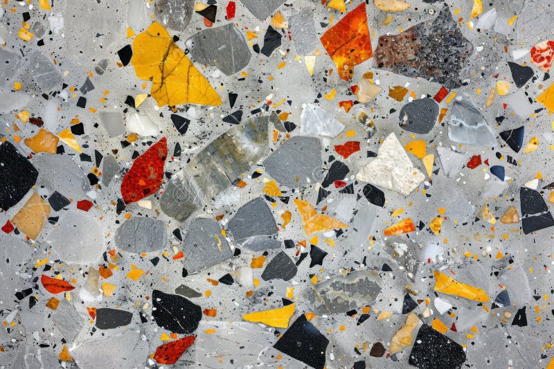 Image of Grey Terrazzo Pattern on Floor Surface. Texture for Background ...