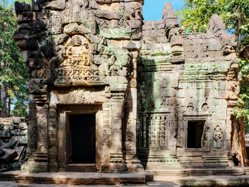 Image of Ruined Khmer Structures in Cambodia, Showing Remnants of ...