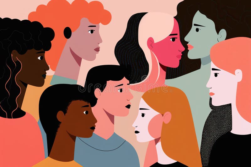 An Image of a Group of People of Different Genders and Races, Created ...