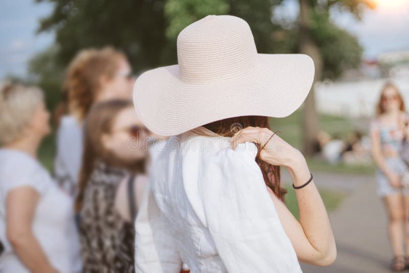 Image of a Group of Tourists on a City Tour . Stock Image - Image of ...
