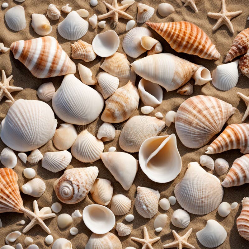 Summer, Sea, Sand, Shells on the Sand, Stars Stock Image - Image of ...