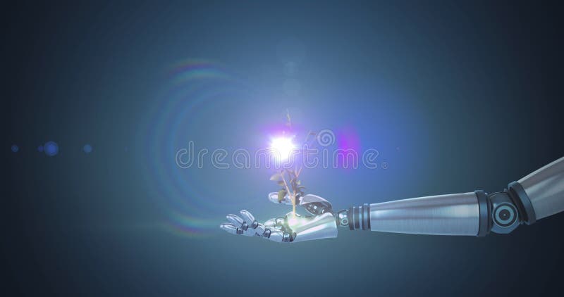Robot Hand Purple Background Stock Illustrations – 546 Robot Hand ...