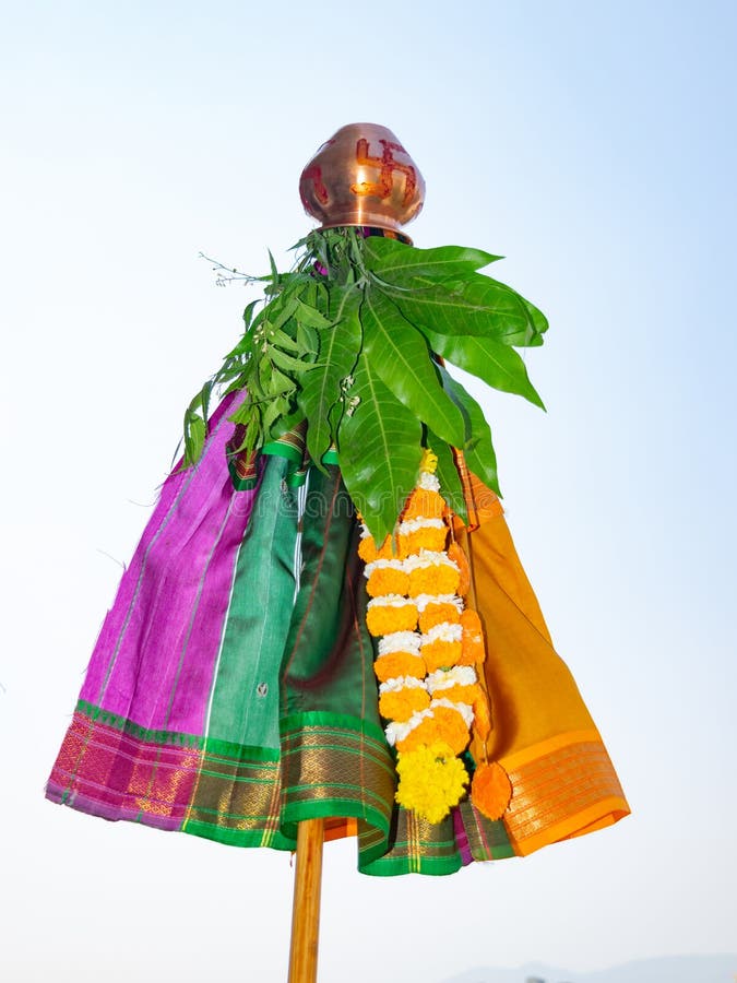 Image of Gudi on Gudi Padwa Marathi New Year 2024 Stock Photo - Image ...