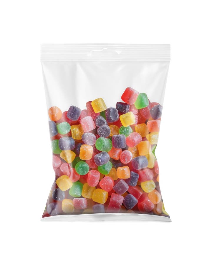 An Image of a Gum Drops Candy Bag Isolated on a White Background Stock ...